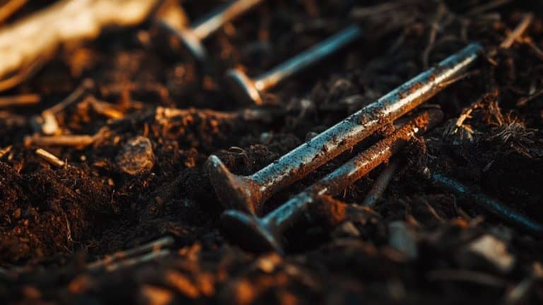 Cette astuce avec des clous rouillés enrichit le sol en fer naturellement